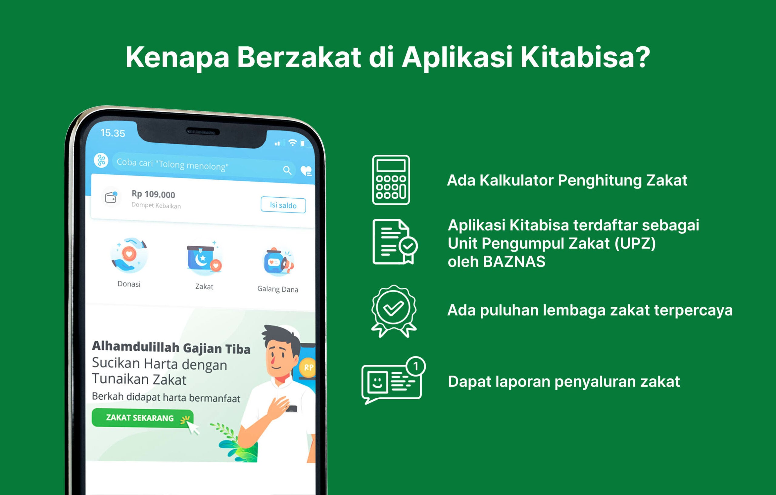 Aplikasi Zakat Online - Zakat Kita Bisa